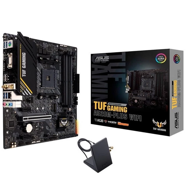 ASUS TUF GAMING A520M-PLUS WIFI Micro ATX Motherboard with M.2, 802 ...
