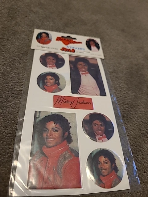 VINTAGE SEALED 80'S Retro Michael Jackson Six (7) Puffy Stickers £3.99 ...