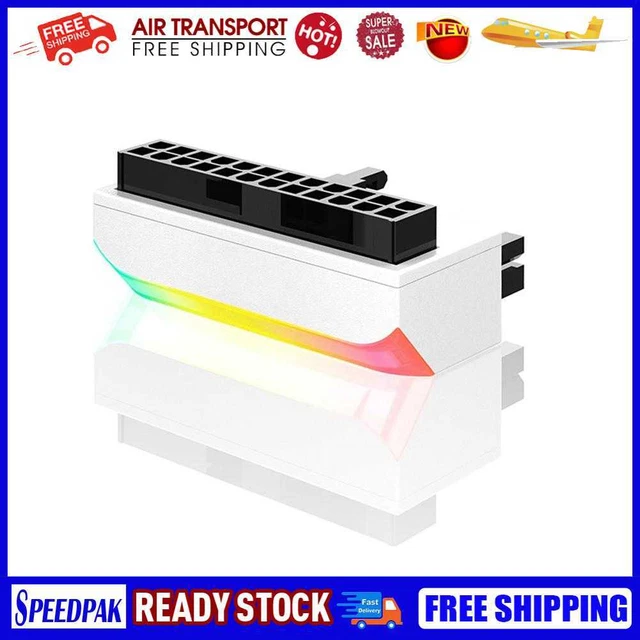 ATX 24PIN TO 90 Degree Power Supply Adapter 5V 3-pin ARGB Aura Sync DIY ...