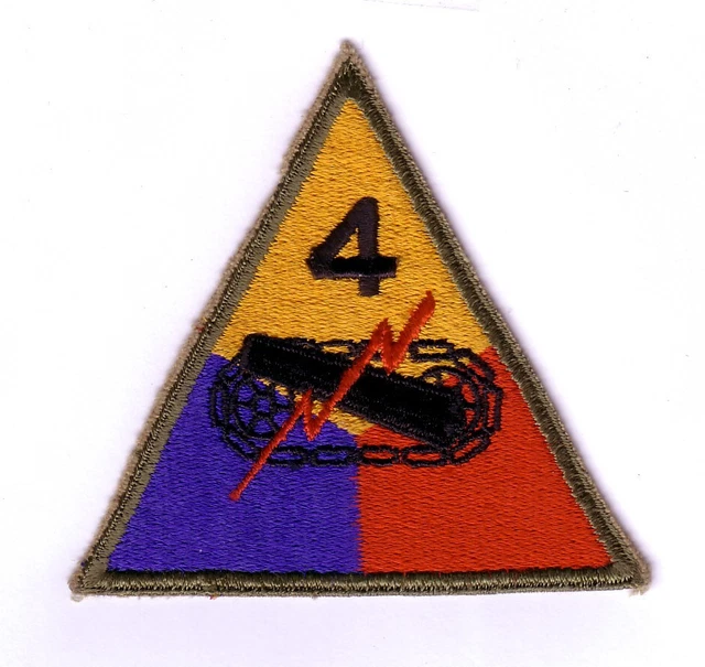 WWII - 4TH ARMORED DIVISION (Original patch) EUR 24,95 - PicClick FR