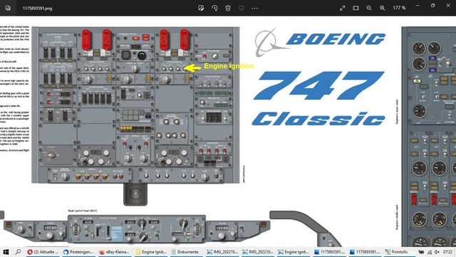 BOEING B747-200 COCKPIT Overhead Panel Engine Ignition Module EUR 299 ...