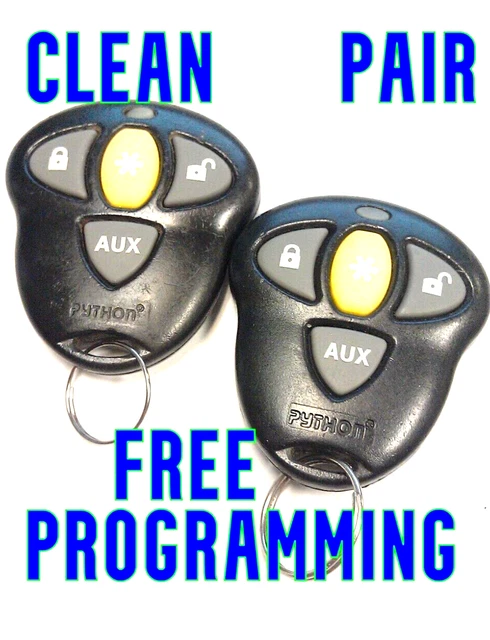 LOT OF 2 Python Keyless Remote Start Key Fob Transmitter Ezsdei474P Rpn ...