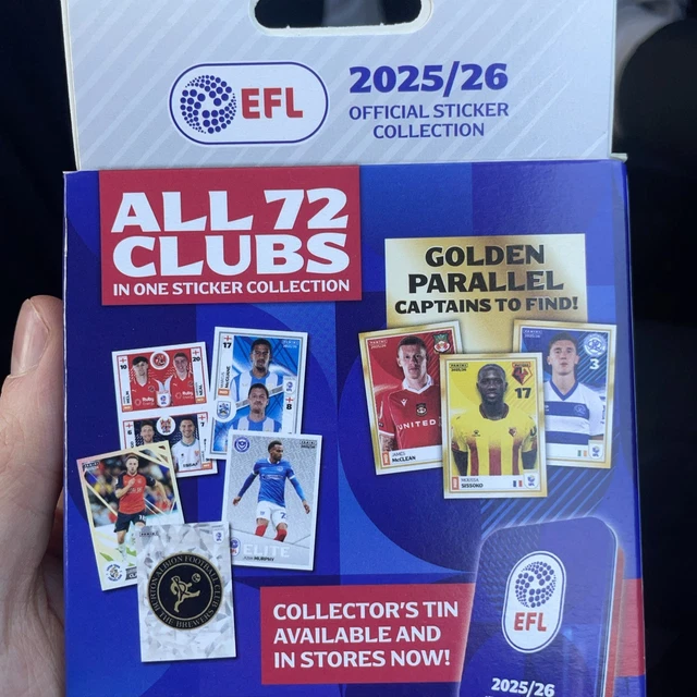 PANINI EFL STICKER Collection 2025/26 Multi-Set 9 Packs Championship ...