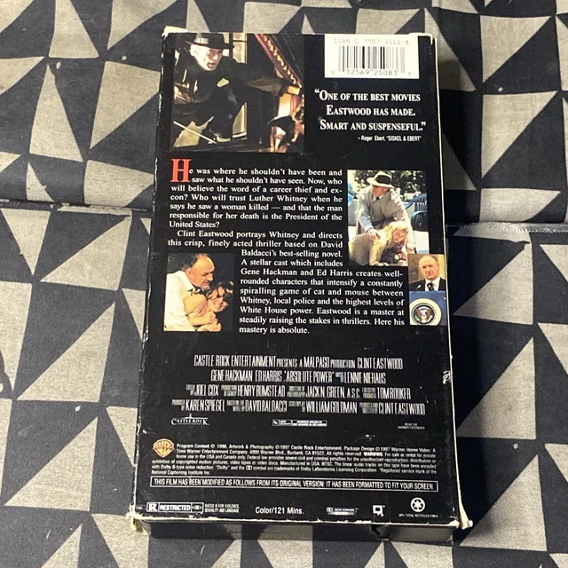 ABSOLUTE POWER (VHS 1997) Clint Eastwood Gene Hackman £5.89 - PicClick UK