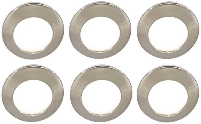 LED 12V RECESSED DOWNLIGHT CARAVAN BOAT MOTORHOME BRUSHED CHROME ...