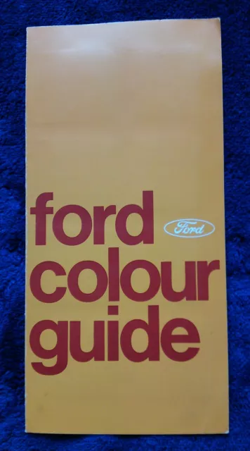 Ford Colour Guide Chart Rare 1974 1975 Earls Court Motor Show 1974 75 £999 Picclick Uk