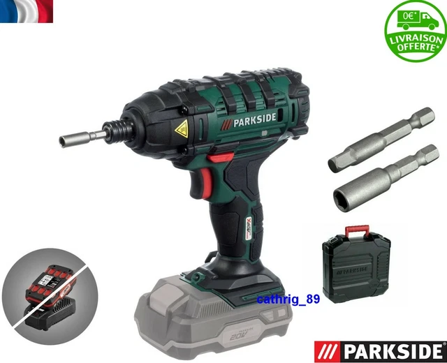 PARKSIDE® BOULONNEUSE/VISSEUSE À choc sans fil PDSSA 20-Li , 20V X TEAM ...