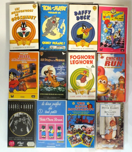 VHS DESSINS ANIMÉS et animation enfant - lot de 12 cassettes EUR 15,00 ...