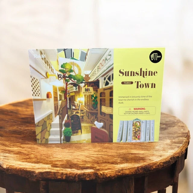 ROLIFE SUNSHINE TOWN 3D Wooden DIY Miniature House Book Nook (TGB02) £ ...