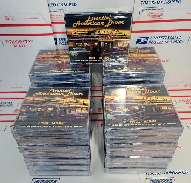 ESSENTIAL AMERICAN DINER CD 4-Disc Set 80 Tracks Oldies Rock N Roll ...