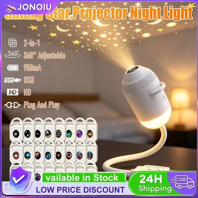 HD SMART DYNAMIC 5D Holographic Night Light Projector, Plug and Play ...