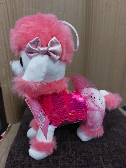 JUST FOR YOU Valentines Pink Rose Poodle Plush Soft Toy Dog Valentines ...