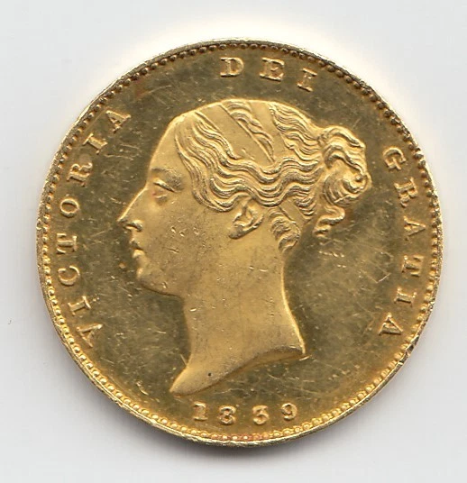 VERY RARE 1839 Queen Victoria Gold Proof Half Sovereign £4,950.00 ...