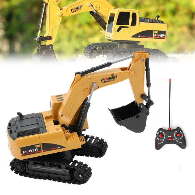 REMOTE CONTROL EXCAVATOR RC Digger Metal 5CH Truck Tractor Construction ...