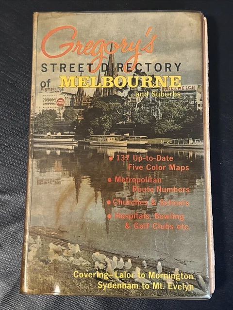 GREGORY'S MELBOURNE STREET Directory 1ST EDITION Vintage $30.99 ...