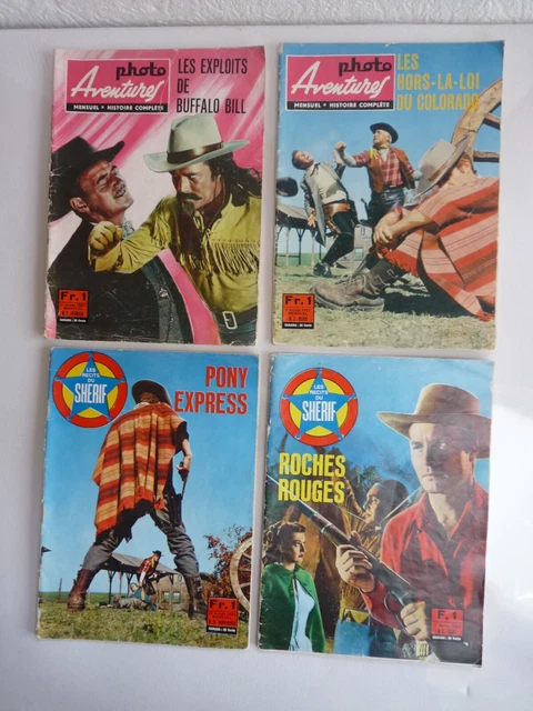 ROMAN PHOTO WESTERN. 2 RECITS DU SHERIF et 2 PHOTO AVENTURES. 1966 et ...