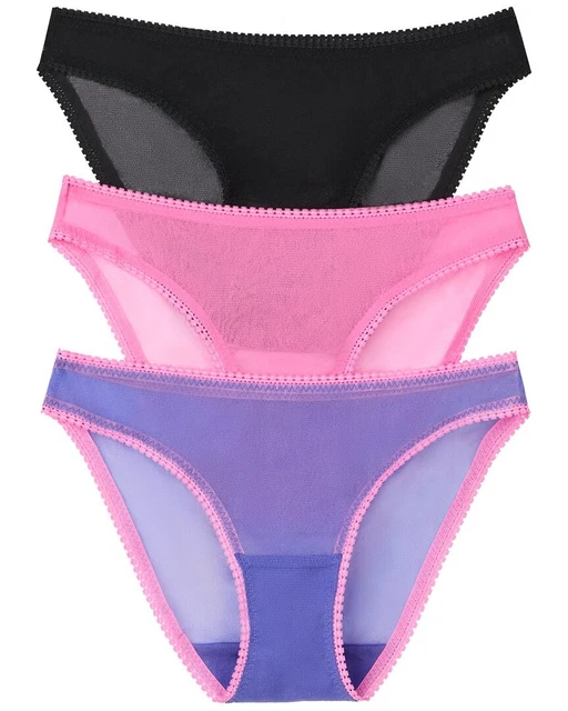 ON GOSSAMER 3PK Gossamer Mesh Hip Bikini Underwear Women's £26.41 ...