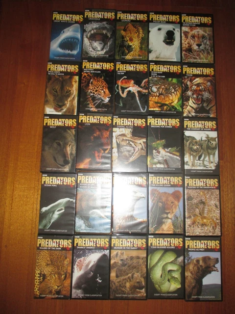 BBC PREDATORS TIME Life Video Collection Documentary -25 Video Set Paid ...