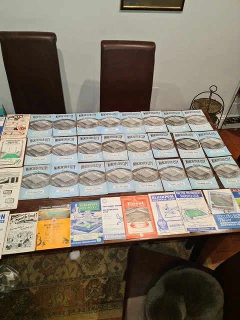 MANCHESTER CITY FOOTBALL Programmes 1959-60 Season Joblot Of 38 Hone ...
