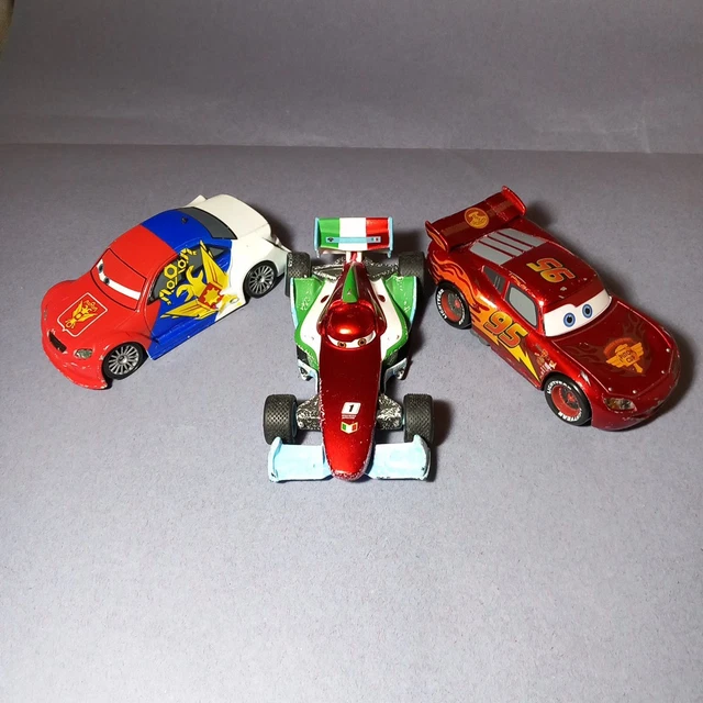 DISNEY PIXAR CARS Metal DieCast Bundle:Lightning McQueen Francesco ...
