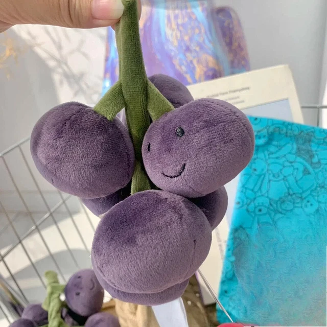 JELLYCAT RARE FABULOUS Grapes plush collector's item includes dust bag ...