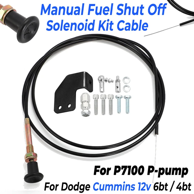Cummins Fuel Cummins 12v 6bt 4bt P7100 Manual Fuel Shut Off Solenoid ...