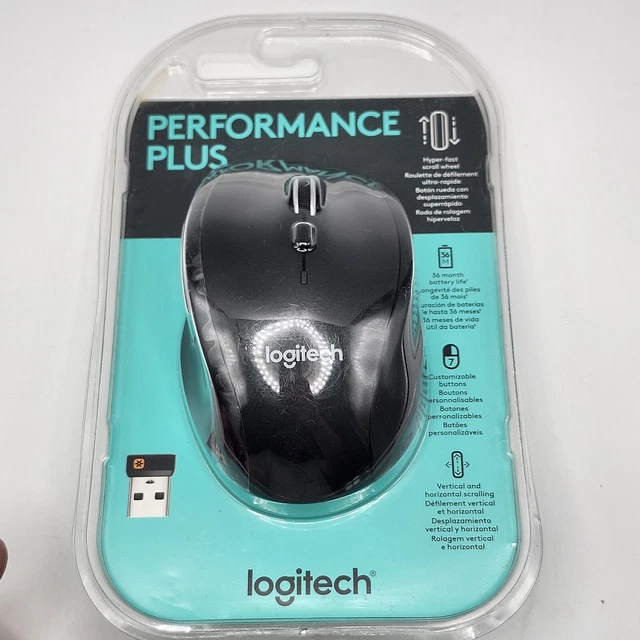 LOGITECH PERFORMANCE PLUS Mouse Laptop Portable Wireless Ergonomic $19. ...