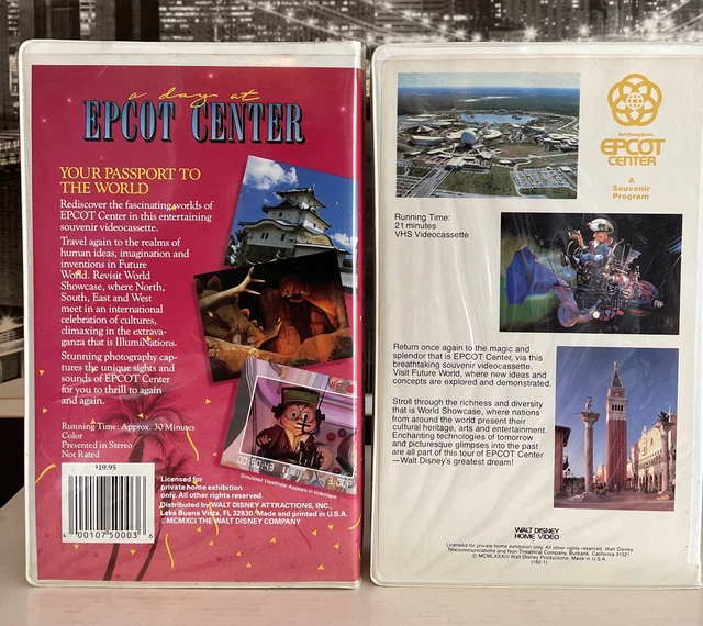 VINTAGE WALT DISNEY World Epcot Center VHS Lot of 2 Tapes £37.64 ...