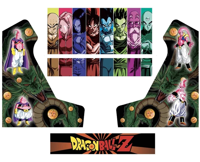 STICKERS BARTOP DRAGON Ball Z Bou Autocollant borne d'arcade EUR 59,00 ...