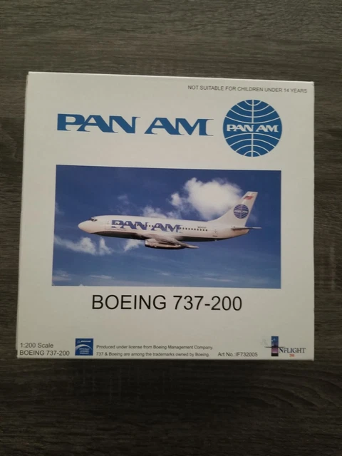 PAN AM BOEING 737-200 N64AF 1:200 INFLIGHT Model Plane $175.00 ...