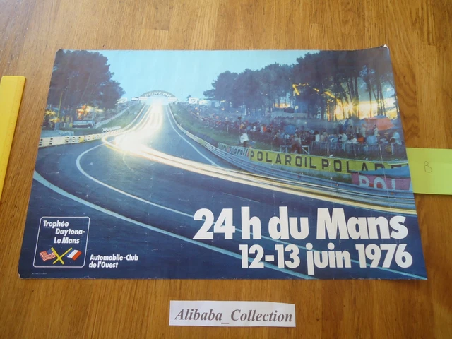 Poster Original 24 Heures Du Mans 1976 Affiche Aco Le 24h B Eur