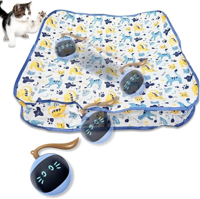 INTERACTIVE PET TOYS Ball, Smart Pet Ball Fast Rolling in Pouch, Motion ...