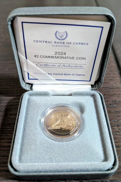CYPRUS 2 EURO Coin 2024 Proof 20 Years Member In The EUROPEAN UNION £ ...