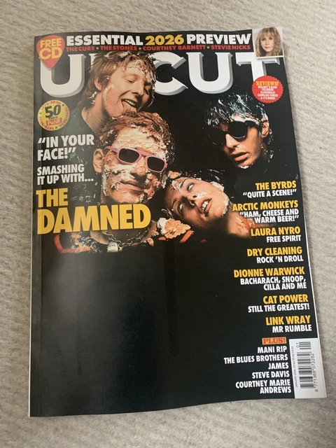 UNCUT MAGAZINE January 2026 THE DAMNED THE BYRDS CAT POWER ARCTIC MONKEYS £3.30 - PicClick UK