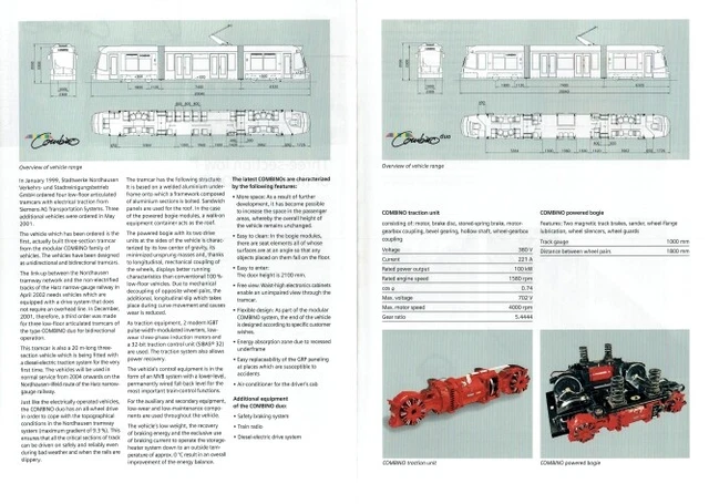 SIEMENS DATA-SHEET NORDHAUSEN 3-section low-floor articul tramcars ...