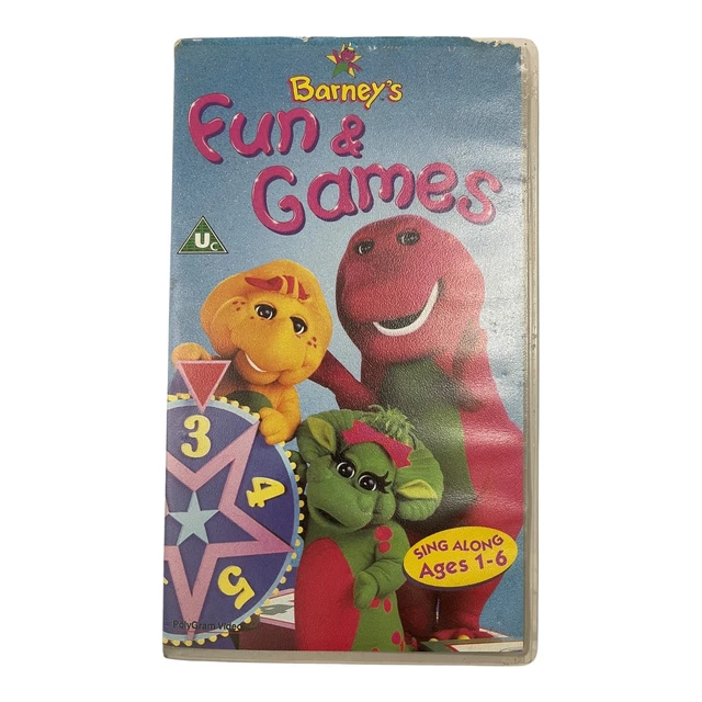 VINTAGE BARNEY'S FUN & Games VHS 1997 PolyGram Video Children's Classic ...