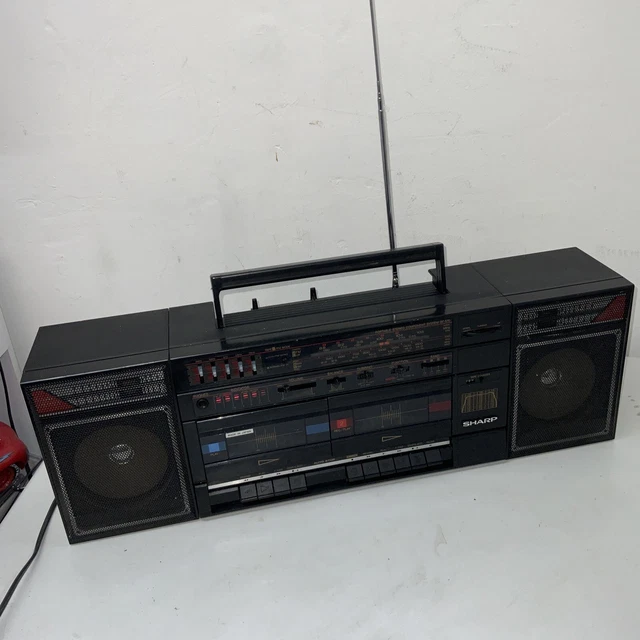 SHARP GF-570 GHETTOBLASTER BoomBox Portable Cassette Radio Detachable ...