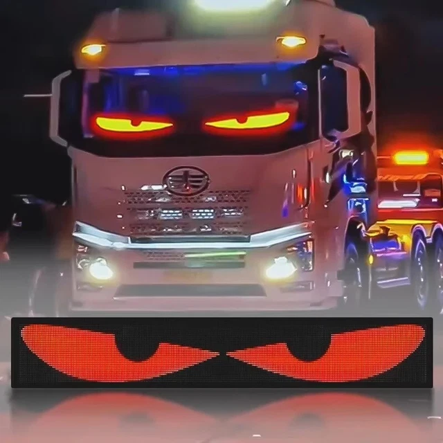 YEUX LED POUR Camion Et Voiture, Devil Eyes, Grand Écran LED Flexible ...