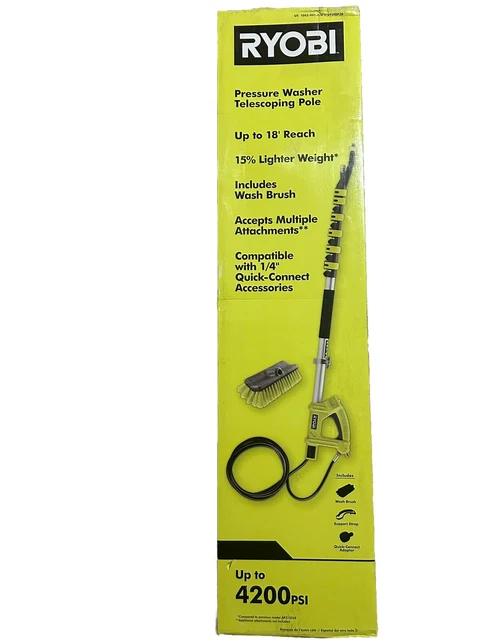 RYOBI RY31EP26 18 ft Pressure Washer Telescoping Extension Pole New ...