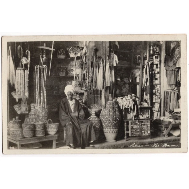 EGYPT THE BAZAARS at Assuan Aswan RP Postcard Unused £4.99 - PicClick UK