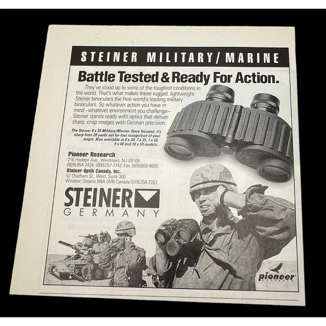 STEINER GERMANY BINOCULARS Vintage Print Ad 90s Military Soldiers ...
