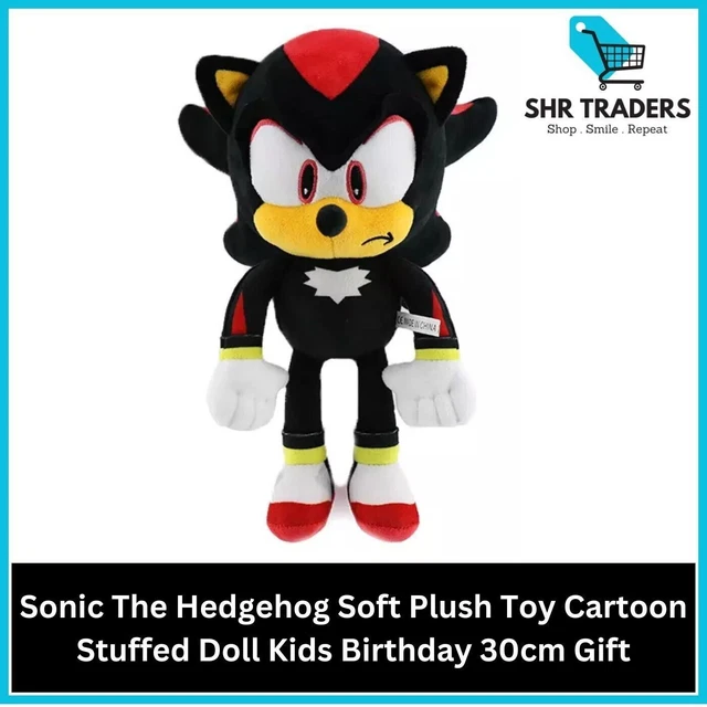 SONIC SHADOW THE Hedgehog Soft Plush Toy Cartoon Stuffed Doll Kids ...