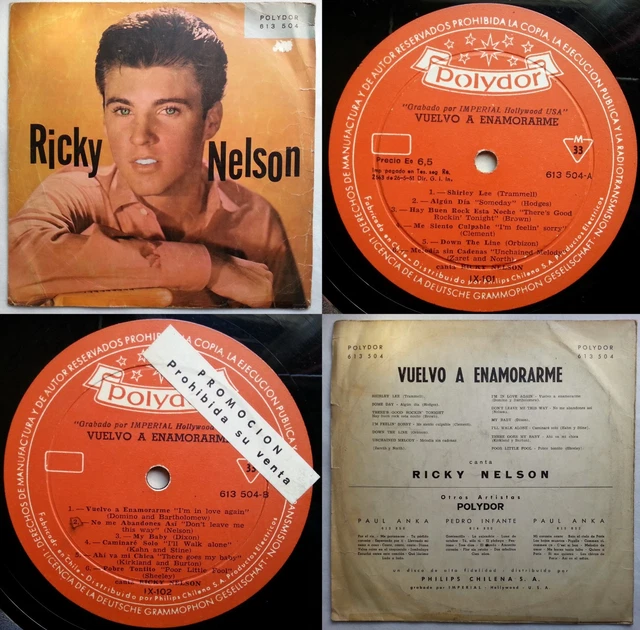 RICKY NELSON 2E Album 1960 Uniq Cvr & Error "Orbizon" Promo Rare Presse ...
