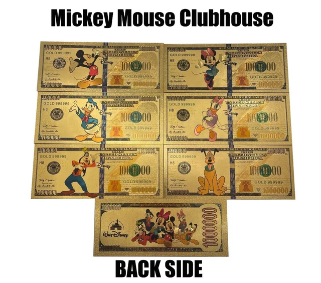 DISNEY GOLD FOIL 6pc Set - Collectable Notes / Great Gift (Mickey ...