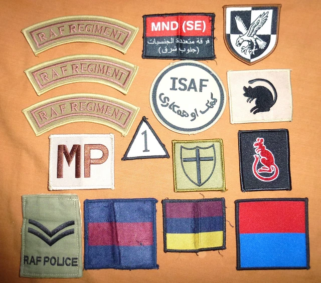 COLLECTION BRITISH ARMY Badges Trf Mp Isaf Raf Regt Title Raf Police 16 ...