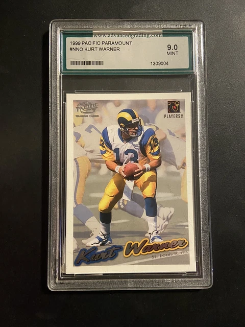 CARTE KURT WARNER 1999 Pacific Paramount #NNO 9 Grade St Louis Rams NFL ...