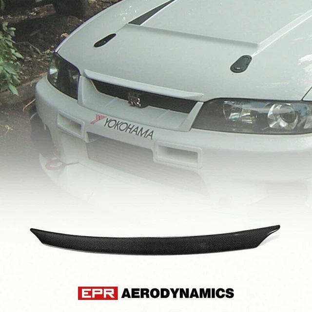 OE STYE CARBON Fiber Bonnet Lip Body kit For Nissan R33 Skyline GTR GTS ...