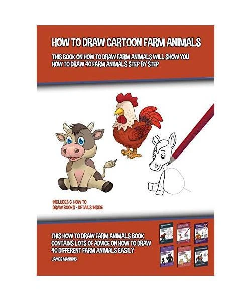 HOW TO DRAW Cartoon Farm Animals (This Book on How to Draw Farm Animals ...