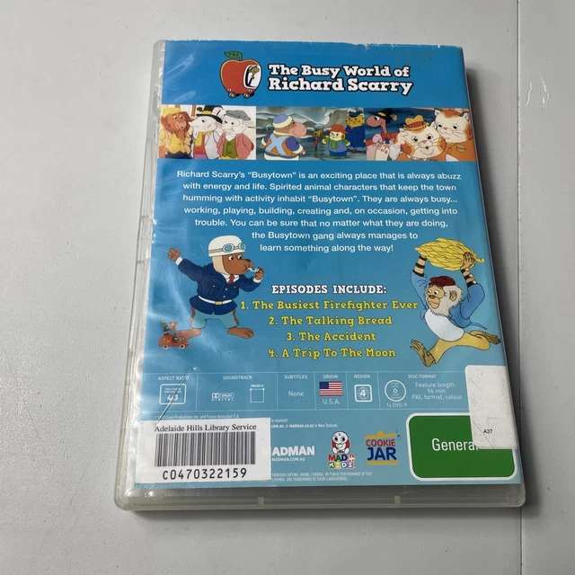 THE BUSY WORLD Of Richard Scarry Welcome To Busytown Dvd Region 4 Pal ...