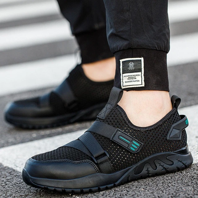 SUMMER MEN MESH Safety Trainers Safety Shoes Steel Toe Cap Trainers ...